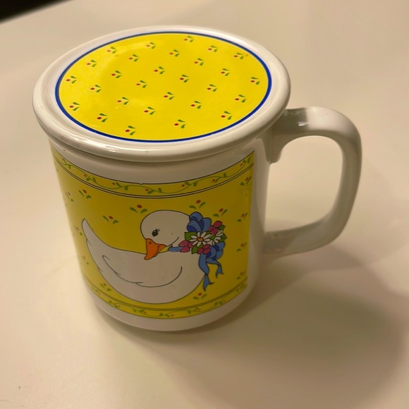 giftco inc. | Kitchen | Vintage Duck Coffee Mug With Yellow Lid Coater ...